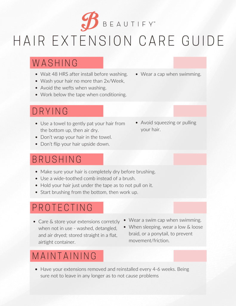 Hair Extension Guide + Printable | Walker Tape®