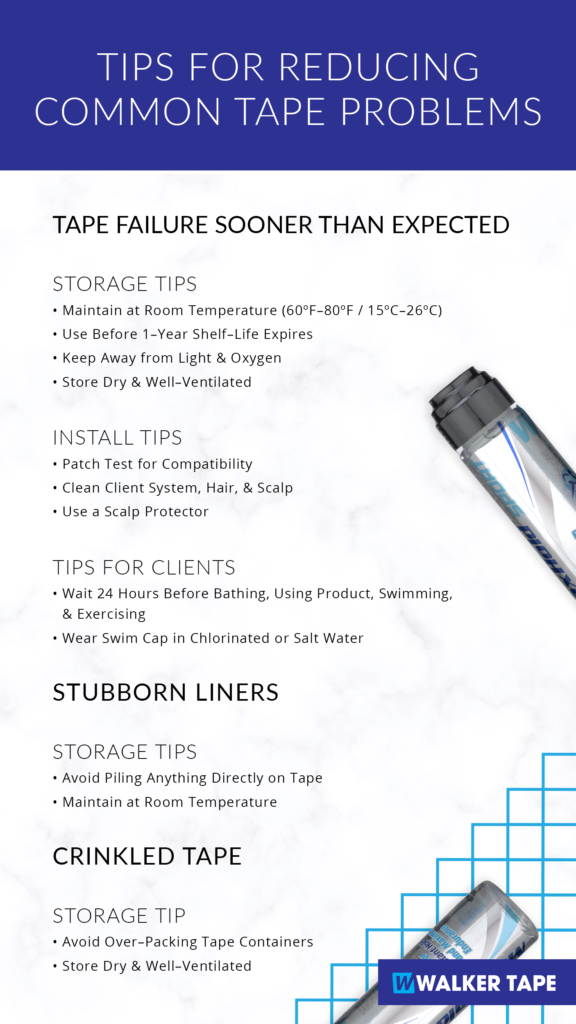 5 Hair System Tape Problems & How to Fix Them | Walker Tape®