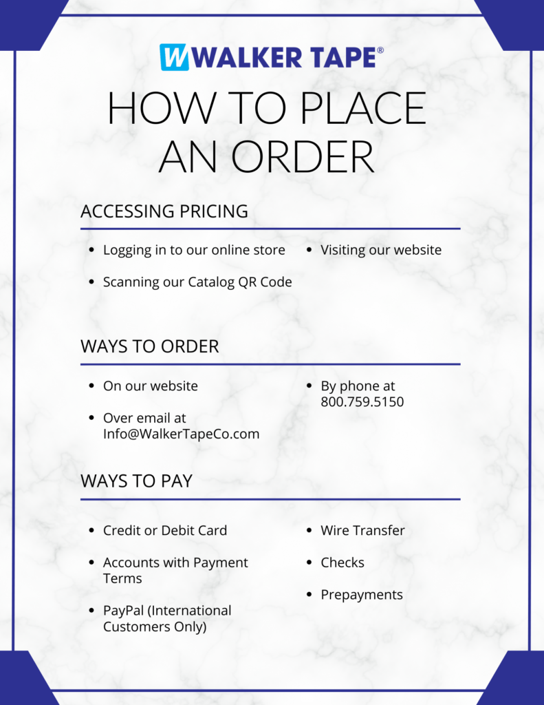 How To Order From Walker Tape® | Walker Tape®